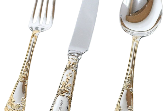 Solid Silver & Gold Embellished Sauce Ladle – Carrs of Sheffield, La ...